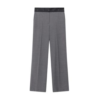 Msgm Msgm, Damen, Hosen, Grau, LGr&ouml;&szlig;e