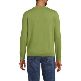 Lands End Merino-Rundhalspullover, Herren, Gr&ouml;&szlig;e:56-58 regular, Gr&uuml;n, by Lands End