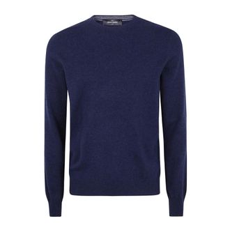 Gran Sasso Homme, Pulls, Bleu, Taille: M Pull en maille fine &agrave; col rond