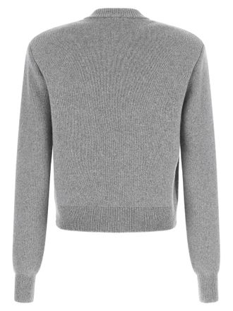 Balmain Gold-Button Cashmere-Blend Cardigan - Grey