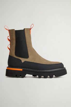 Woolrich Herren Chelsea-Stiefel aus Wildleder by Todd Snyder Beige Größe 41