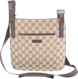 Gucci unisex, Pre-owned, Brun, Taille: ONE Size Sac bandoulière vintage en toile Pre-owned