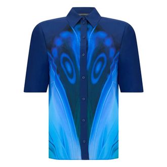 Alberta Ferretti Kurzarmhemd - - Blouses & Shirts - Damen - Blau - S