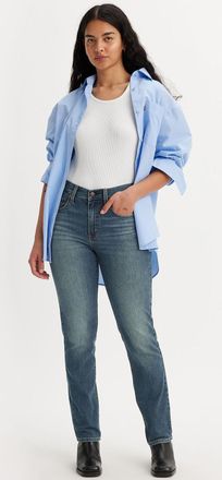Levi's Straight-Jeans LEVIS 724 HIGH RISE STRAIGHT, Damen, Gr. 31, L&auml;nge 34, blau (tore it up no dx t2), Denim/Jeans, Obermaterial: 60% Baumwolle, 23% Viskos