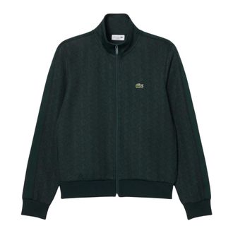 Lacoste Homme, Sweatshirts et sweats &agrave; capuche, Vert, Taille: S Veste de surv&ecirc;tement Monogram Jacquard