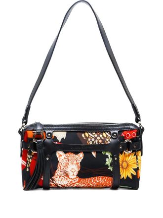 Ferragamo sac porté épaule à imprimé graphique (1990-2010) - Noir
