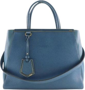 Fendi Pre-owned Sac &agrave; main 2Jours en cuir - Femme - Pre-owned - Bleu - Taille: ONE Size