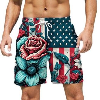 Generic Short d&eacute;t&eacute; pour homme - Pantalon de plage d&eacute;contract&eacute; et tendance - Confortable - Respirant am&eacute;ricain, blanc, XXL