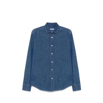 Jacob Cohen Blaues Denim Hemd Klassischer Kragen Lange &Auml;rmel - - Shirts - Herren - Blau - L
