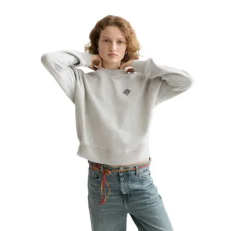 Scotch & Soda Sweatshirt mit gesticktem Logo, Grau Melange U031, XL