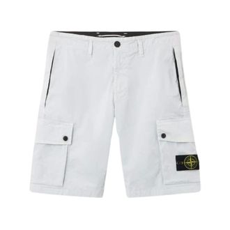 Stone Island L100019 Short Cargo Slim-fit Bermuda - Homme - Shorts - Bleu - Taille: W28