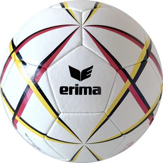 Erima Magic White Handball - harzfreier Premium-Handball mit super Grip, ideal f&uuml;r Kinder, Jugend und Erwachsene Wei&szlig;/Schwarz/Rot/Gelb, Gr&ouml;&szlig;e 2