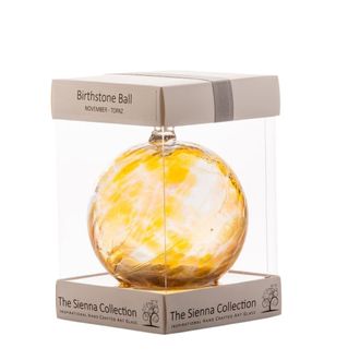 Sienna Glass November Geburtsstein Glass Freundschafts-Ball, Topaz