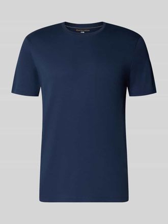 Christian Berg T-Shirt mit geripptem Rundhalsausschnitt