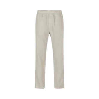 Sams&oslash;e & Sams&oslash;e Leinenhose mit Baumwolltaschenfutter - - Trousers - Herren - Beige - S