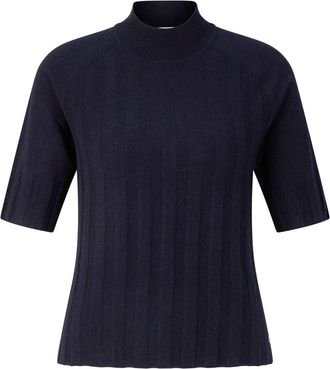 Bogner Schurwoll-Kaschmir-Shirt Tina f&uuml;r Damen - Navy-Blau - 34