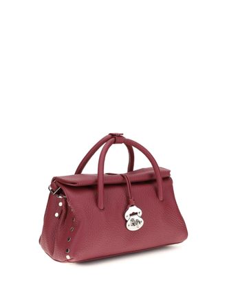 Zanellato Womens Dotta Centauro Shoulder Bag Pink Damasco Calf Leather Bos Taurus