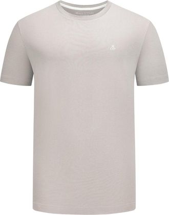 Marc O'Polo Unifarbenes T-Shirt mit kleinem Label-Print, Regular Fit in