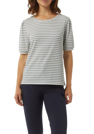 Comma T-Shirt mit gestrickten Streifen aus Glitzergarn