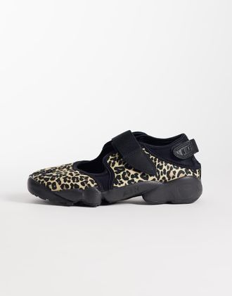 Nike Air Rift - Baskets &agrave; imprim&eacute; l&eacute;opard-Marron