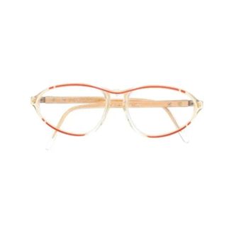 Saint Laurent Pre-owned Acetat sonnenbrillen - - Pre-owned - Damen - Orange - ONE SIZE