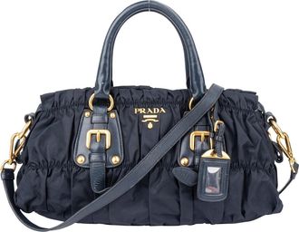 Prada Crossbody Bags - Prada Blue Quilted Nylon Handbag - Gr. unisize - in Blau - f&uuml;r Damen