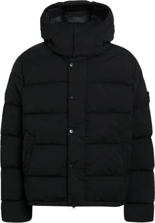 Stone Island Stretch Wollmischung Daunenjacke - - Jackets - Herren - Schwarzk - XL