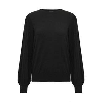 Kaffe Pull Tricot&eacute; F&eacute;minin Noir Profond - Femme - Pulls - Noir - Taille: 36 FR