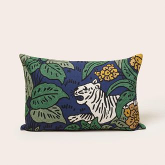 Madura Housse De Coussin Tigris Encre - BLEU