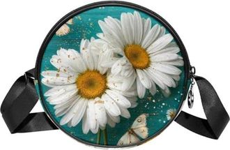 Generic Sac &agrave; bandouli&egrave;re rond pour femme, petit sac &agrave; bandouli&egrave;re avec fermeture &eacute;clair, bretelles r&eacute;glables, style d&eacute;contract&eacute; pour femmes et filles