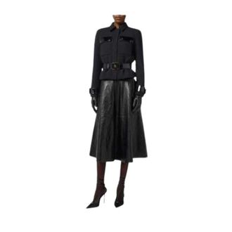 Elisabetta Franchi Femme, Vestes, Noir, Taille: 40 FR Veste Bimat&eacute;riau