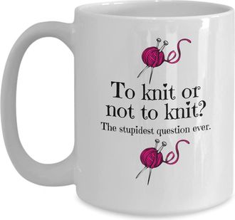 Generic Strickbecher, lustige Kaffeetasse, Stricker, Tasse &uuml;ber Stricken