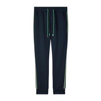 Patrizia Pepe Pantalon de jogging technique en molleton - Femme - Pantalons - Bleu - Taille: 36 FR