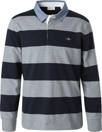 GANT Herren Pullover blau Baumwolle Gestreift