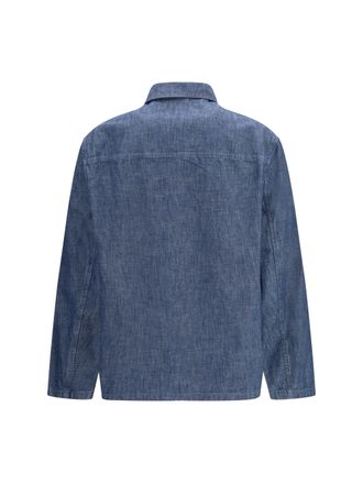 Jil Sander Mens Overshirt Chambray Indigo Cotton Jacket