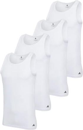 adidas Adidas Lot de 4 débardeurs en coton pour homme, Blanc., XXL