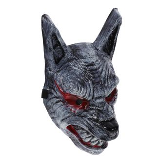 SOLUSTRE Realistische Wolfsgesichtsmaske Halloween Party Maske Großes Cosplay Requisit mit Offenem Sichtfeld Atmungsaktiv und Bequem für Kostüm und Maskenbälle