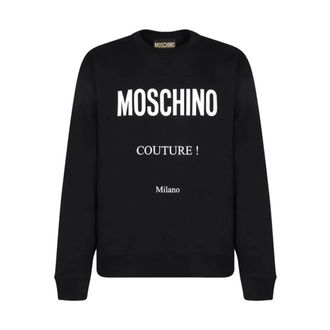 Moschino Homme, Sweatshirts et sweats &agrave; capuche, Noir, Taille: L Pulls Noirs pour Hommes