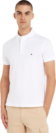 Tommy Hilfiger Herren Poloshirt Kurzarm 1985 Slim Fit, Weiß (White), 3XL