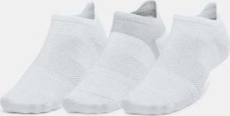 Under Armour ArmourDry Run Lite Füßlinge im 3er-Pack, unisex Weiß / Weiß / Reflektierend XL