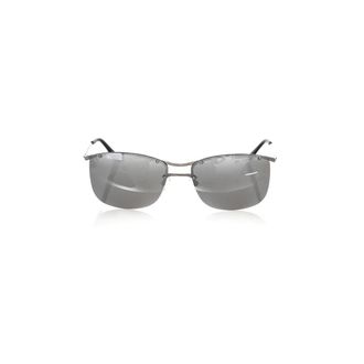 Frankie Morello Clubmaster Sonnenbrille mit verspiegeltem grauem Glas - - Accessories - Herren - Grau - ONE SIZE