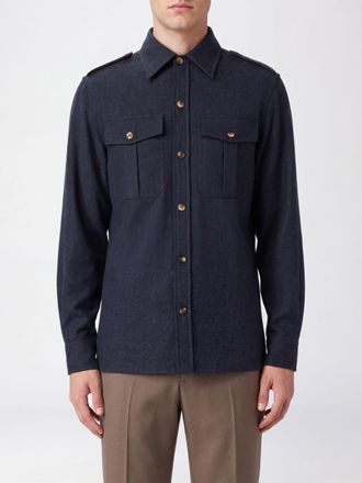 Brunello Cucinelli Chemise &agrave; manches longues en pure laine vierge avec &eacute;paulettes