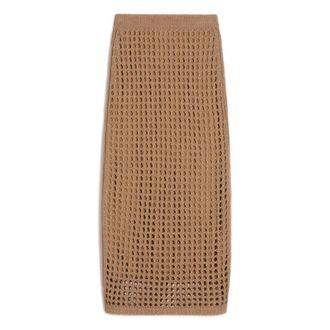 Max Mara H&auml;kelrock aus Baumwolle - - Skirts - Damen - Braun - XS
