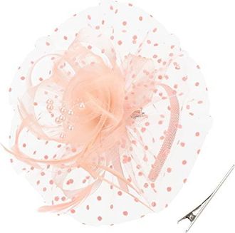Dreshow Fascinator Chapeau Plume Mariage Dames Day Bandeau et Clip Cocktail Tea Party Chapeau pour Fille et Femmes, Taille Unique, 1 pc Thicker: CPUK
