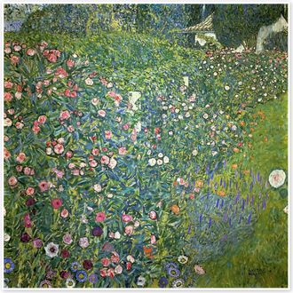 Posterlounge Italienische Gartenlandschaft Poster von Gustav Klimt 70 x 70 cm Gr&uuml;n Wandbilder Wanddeko