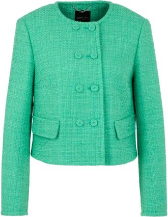 Marc Cain Femme, Vestes, Vert, Taille: 44 FR Couturiges J&auml;ckchen aus Baumwollmix