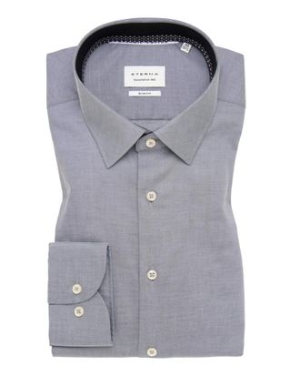 Eterna B&uuml;gelfreies Baumwollhemd mit Struktur, Slim Fit in