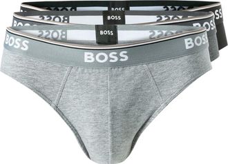 HUGO BOSS Herren Slips grau Baumwolle & Mix unifarben