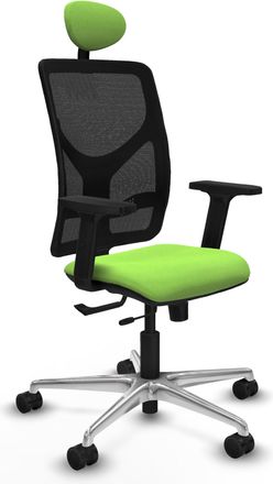 Piqueras y Crespo Schreibtischstuhl mit Armlehnen und hoher R&uuml;ckenlehne, h&ouml;henverstellbare Lendenwirbelst&uuml;tze und festes Kopfteil, ausgestattet mit Syncro/Traslack und 
