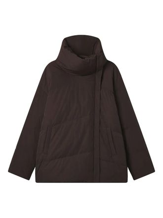 B+ab doudoune zipp&eacute;e &agrave; col chemin&eacute;e - Marron